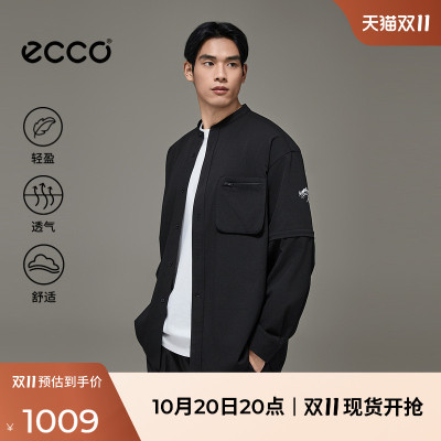 ECCOx白山联名胶囊系列 秋季透气舒适防泼轻薄外套男款 EW251J012