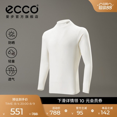 ECCO爱步运动长袖T恤 防晒舒适耐穿轻量修身男女同款 EG251T013M