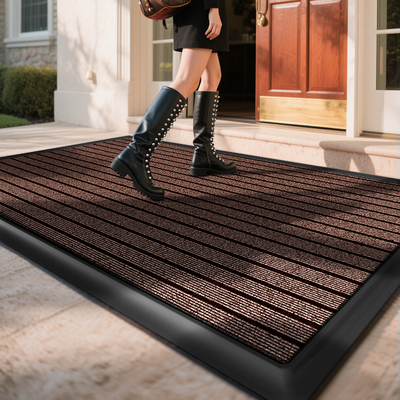 别墅入户门地垫高端豪宅进门加厚除尘脚垫2025新款室外免打理地毯