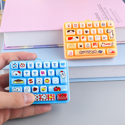 backpack keychain clicker keyboard fidget toys解压键盘小玩具