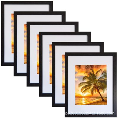 Corkboard photo wall solid wood frame blackboard pine office