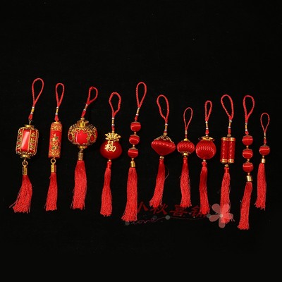 塑料丝线灯笼挂件鞭炮植物无新年