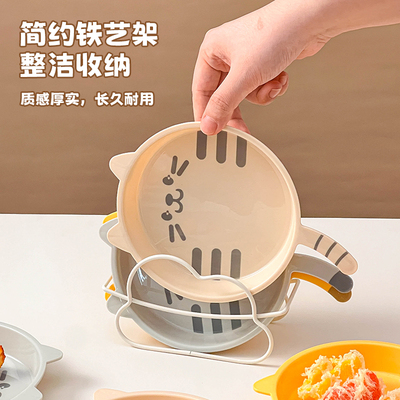 可爱猫咪吐骨碟新款家用轻奢吐骨头盘碟食品级蘸料碟零食盘小吃盘