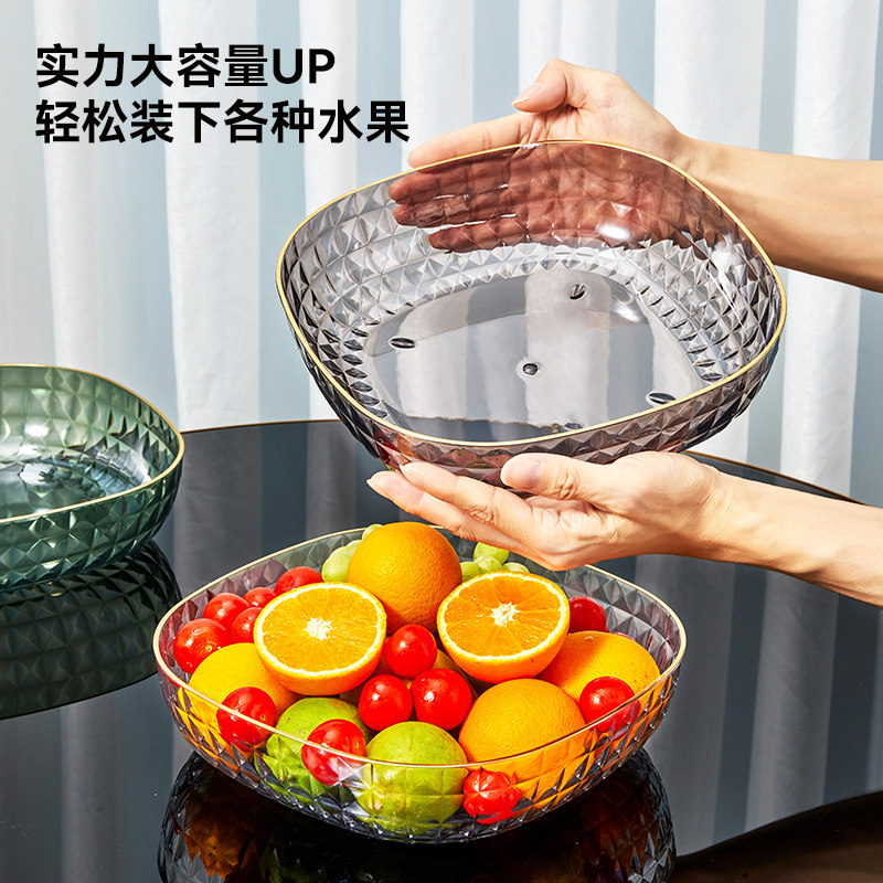 水果盘客厅家用茶几水果篮2023新款高档轻奢干果点心盘零食糖果盆