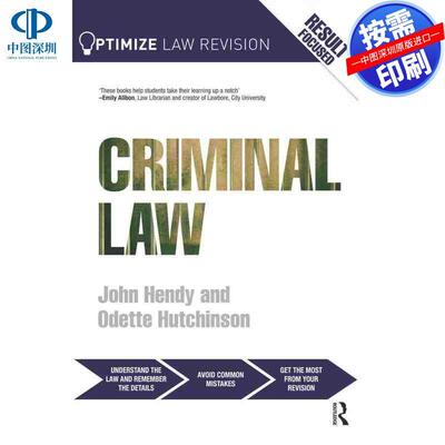 预售【按需印刷】英文原版 优化刑法 Optimize Criminal Law 原装进口正版书籍