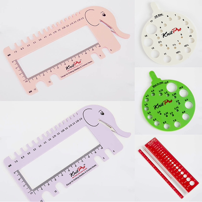 knitpro测针量针器尺规毛线尺麻花针记数剪刀记号圈手工编织工具