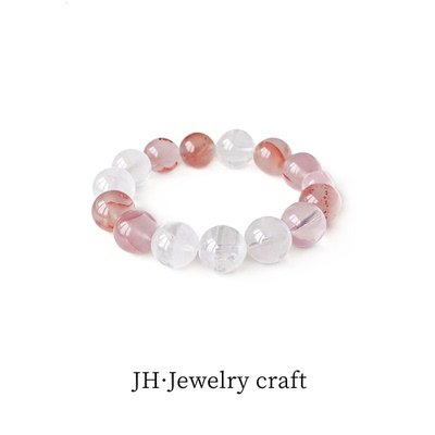 Jonny.“朱砂雪”独创设计的冰飘南红白幽灵高端定制手串