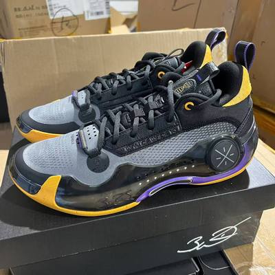 LiNing李宁韦德之道WOW10 城市球衣黑黄 低帮实战篮球鞋ABAS083-7