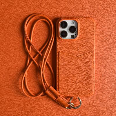 适用苹果17新款真皮卡包手机壳