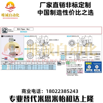 米思米BCHG24万向球BCHO32牛眼轴承BCHT42钢珠滚轮切削产品