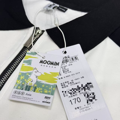 04/08W【MOOMIN姆明&对白联名款】零售价699¥半拉链刺绣卫衣A024