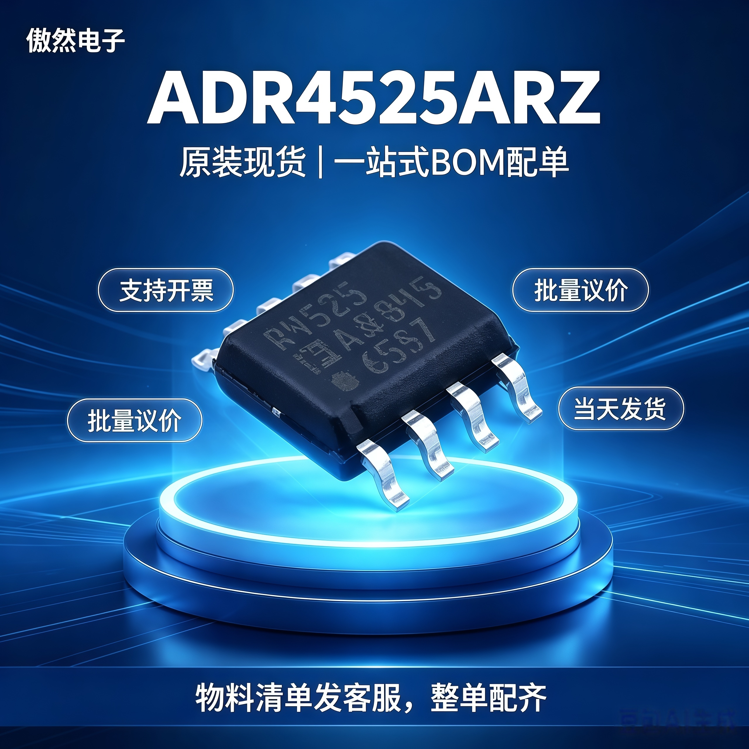 全新原装 ADR4525ARZ-R7 丝印R4525A 电压基准芯片 封装SOP-8