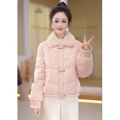 苏醒的乐园冬季新款新中式盘扣式羽绒服外套-SXYRF25223