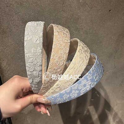 640322韩国东大门nyunyu新款高级感精致甜美压发印花发箍