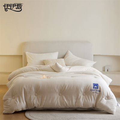 伊伊爱BZ0TDC2401304全棉立体提花无染大豆秋冬被150*200cm/3.3斤
