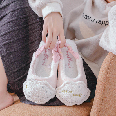 软绵绵云朵星星防滑不掉跟月子鞋