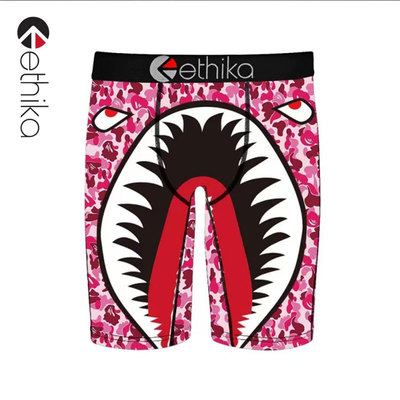 ethika涂鸦印花流速干美式潮男弹力时尚五分内裤潮人穿搭内裤ins
