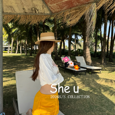 SHE U-美式复古风辣妹工装大口袋休闲短裤A10067