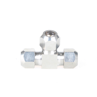 油管T型卡套三通等径卡接分流铜管接头4mm6mm8mm10mm12mm14mm16mm