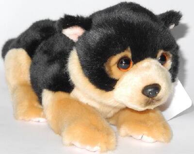 （代购）uni-toys仿真德国黑背牧羊犬狼狗shepherd毛绒玩具公仔