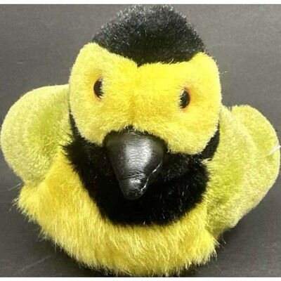 （代购）美国wild republic仿真黑枕威尔逊森莺warbler毛绒玩具