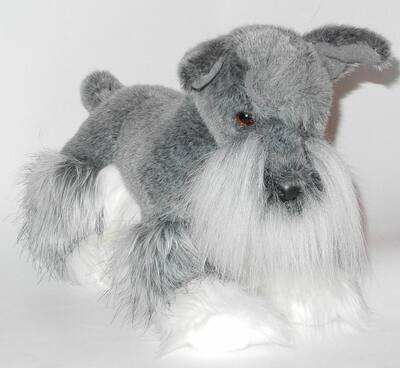 （代购）德国uni-toys仿真雪纳瑞犬狗狗schnauzer毛绒玩具公仔