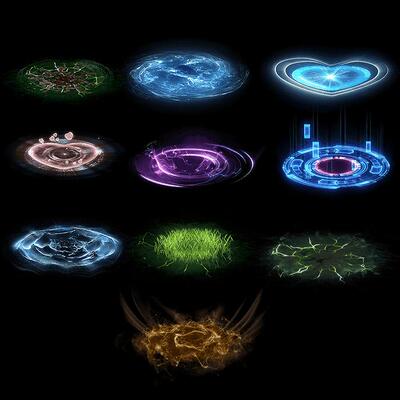 996gomgee传奇引擎人物魂环光环怪物光圈特效png序列帧cqgh027