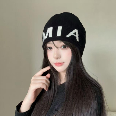 韩版网红字母宽松堆堆帽