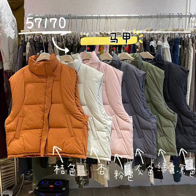 胖mm慵懒休闲风立领抽绳棉服马甲