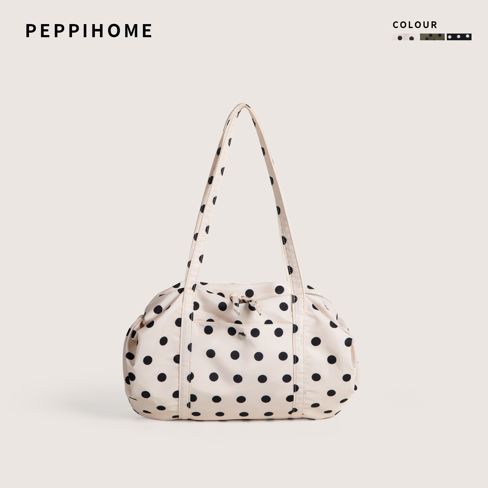 PEPPIHOME 新款韩系可爱风小众波点枕头包大容量休闲百搭腋下包女