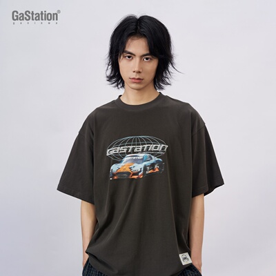 Gastation赛车印花T恤R8图案