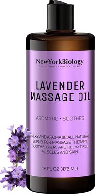 美国代购New York Biology Lavender Massage Oil 16 Fl. oz – M