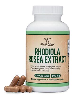 美国代购Rhodiola Rosea Supplement 500mg, 120 Vegan Capsules