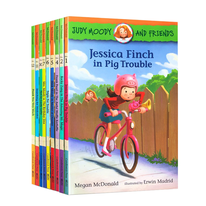 送音频英文原版绘本全彩Judy Moody and Friends12册全套稀奇古怪小朱迪系列和她的伙伴5-9岁友情故事儿童情商启蒙桥梁书 ...