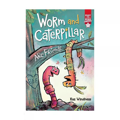 英文原版Worm and Caterpillar Are Friends: Ready-to-Read Graphics Level 1齐齐学会读漫画1级:虫子和毛毛虫是朋友分级读物