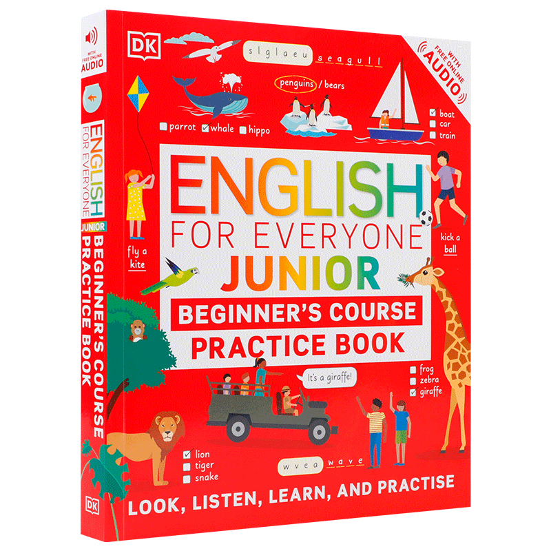 新视觉人人学英语：初学者练习册English for Everyone Junior Beginner's Practice Book少儿初级英语 单词背诵入门百科指南