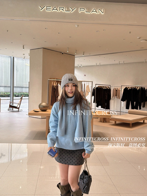 【INFINITYCROSS】原创潮牌字母麻花菱形灰色针织毛线帽帽冷帽子