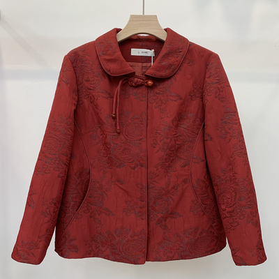 Q15028唐装妈妈新中式外套中老年人女装盘扣奶奶喜婆婆春秋秋之歌