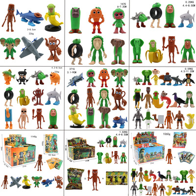 跨境新品外国AI山海经手办通通通木棍人Tralala穿鞋鲨鱼公仔模型