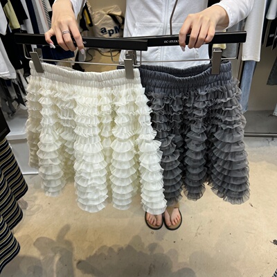 13C58239韩国网纱设计感蓬蓬裙半身裙女