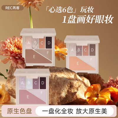 REC芮客多元眼颊盘 一体彩妆盘大地色眼影修容腮红日常淡妆多用盘