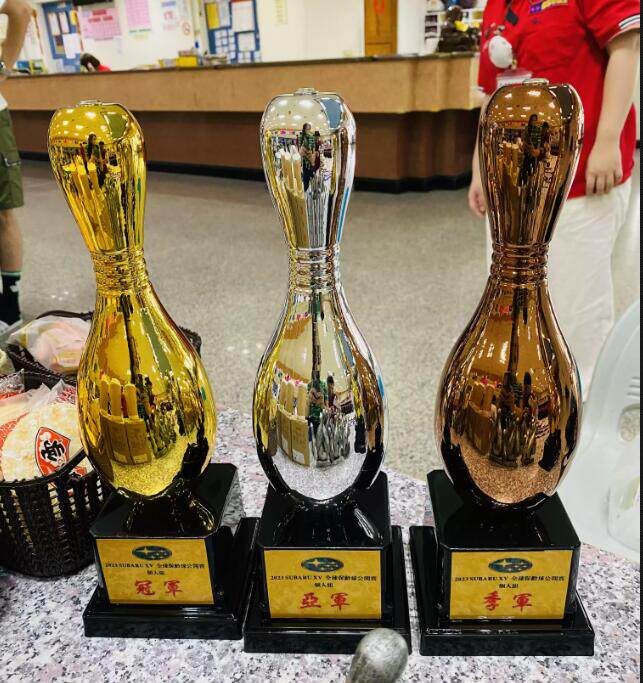 金属保龄球奖杯比赛体育赛事奖杯颁奖礼品纪念品包邮保龄球赛物料