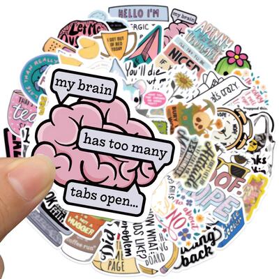 搞怪讽刺阴阳怪气贴画防水易撕