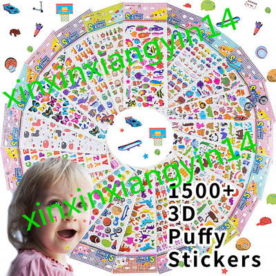 RENOOK Stickers for Kids 1500+ 3D Puffy Puzzle Waterproof St