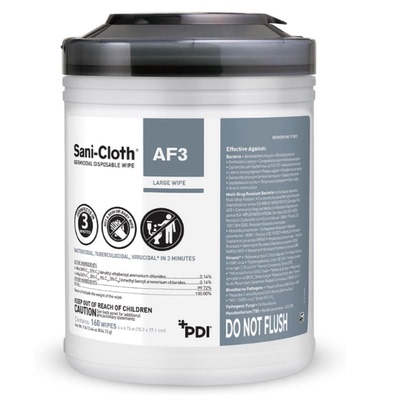 PDI Sani-Cloth AF3, Surface Disinfecting Wipes,160 Wipes