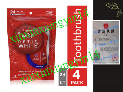 Colgate Optic White Wisp Disposable Mini Toothbrush, Cool Mi