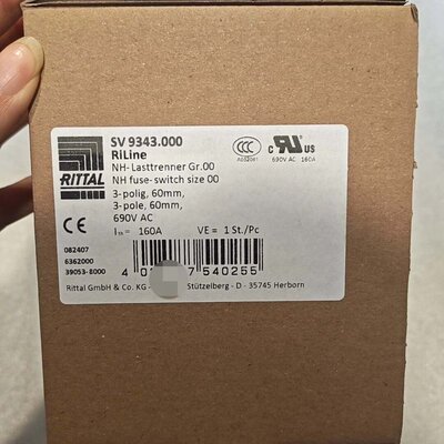 议价RITTAL威图 SV9343.000 NH熔断器隔离开关可维修