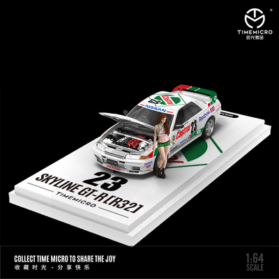 TM 1:64尼桑GTR R32 白蓝1号UNISIA 红绿23号CASTROL合金汽车模型