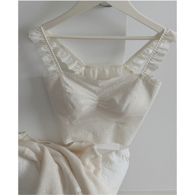 吊带背心复古蕾丝带胸垫内搭外穿