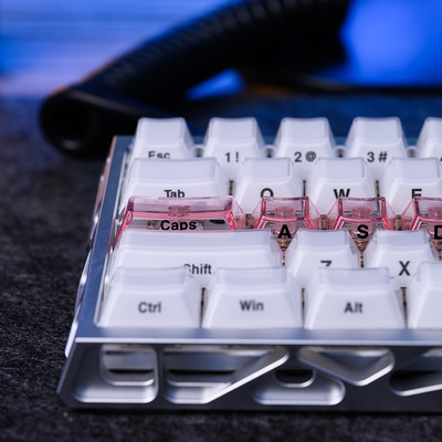 XVX水晶果冻宝剑键帽侧刻机械键盘wooting ev63客制化75/68/64/60